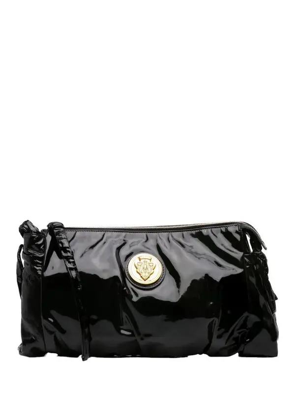 Gucci 2016-2026 Large Patent Hysteria Clutch Bag - Black