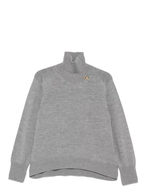 Fabiana Filippi Embellished High-neck Sweater - Grey