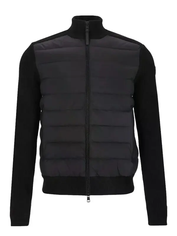 Moncler Quilted Panelled Cardigan - Black