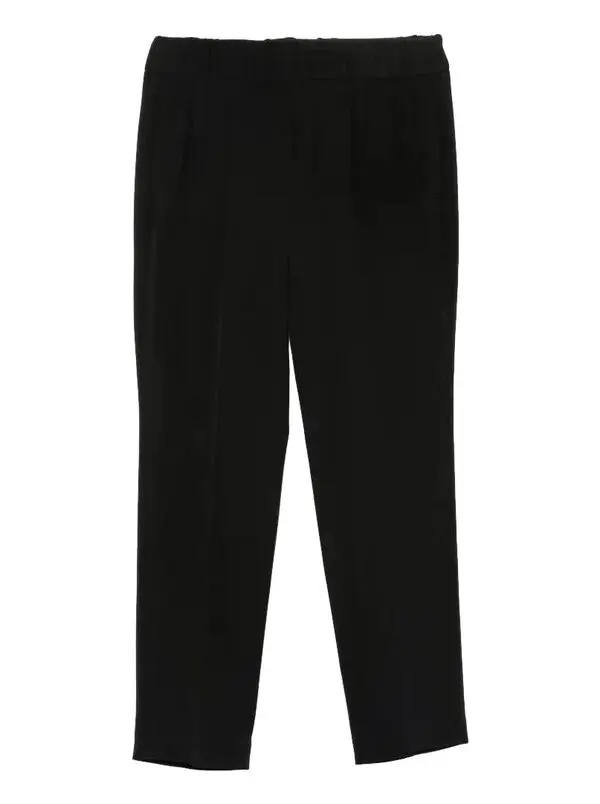Brunello Cucinelli Cropped Tapered Trousers - Black