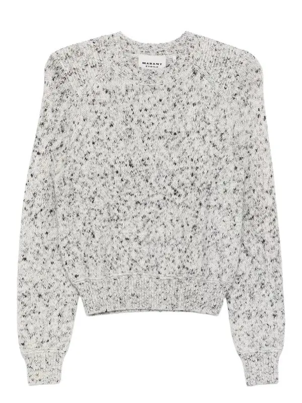MARANT ETOILE Anya Marl-knit Raglan-sleeve Knitwear - Neutrals