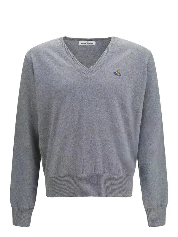 VIVIENNE WESTWOOD Mark Orb-embroidered Sweater - Grey