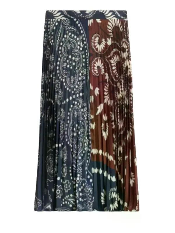 Max Mara Plissé-effect Pleated Midi Skirt - Blue
