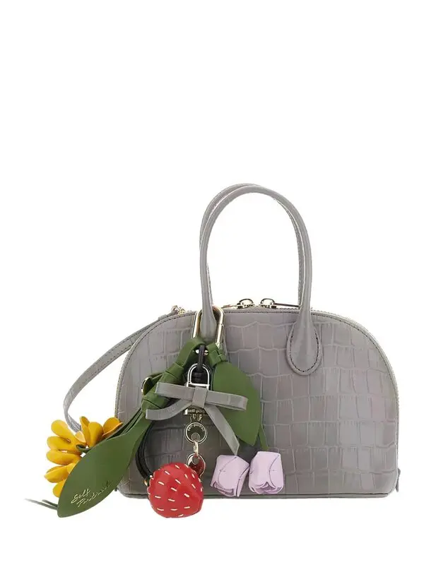 SELF-PORTRAIT Croc-effect Tote Bag - Grey