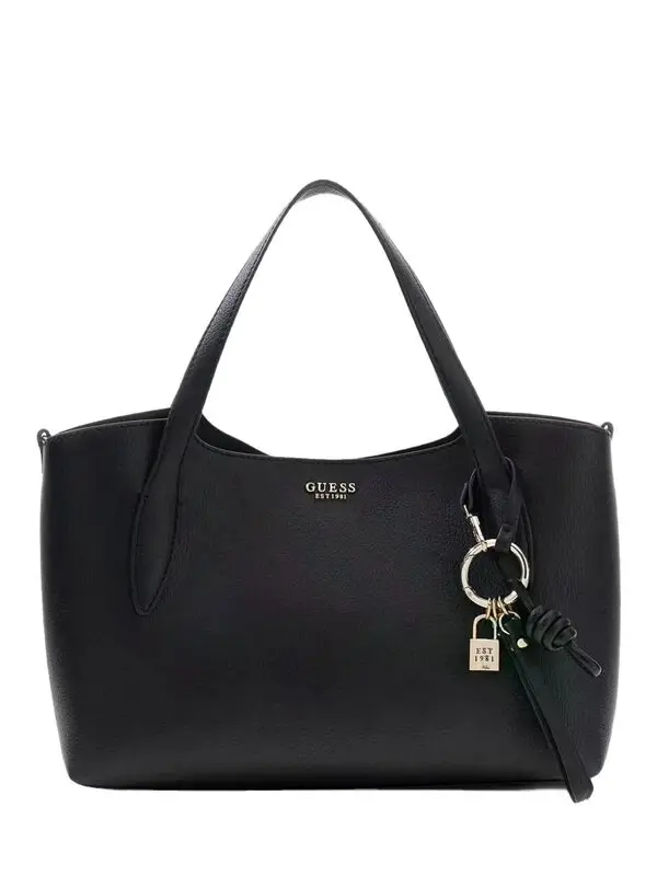 Guess Melody Grained-texture Tote Bag - Black
