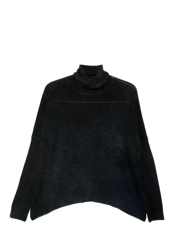 Avant Toi Roll-neck Drop-shoulder Sweater - Blue