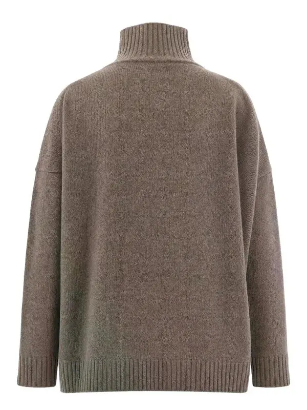 Max Mara Turtleneck Drop-shoulder Sweater - Brown