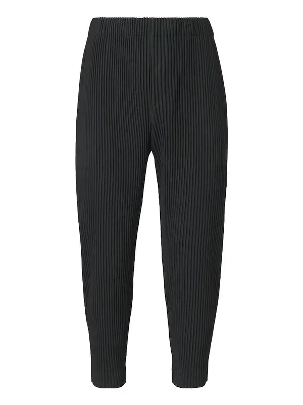 Issey Miyake Homme Plissé Monthly Colors: August Pleated Tapered Pants - Green