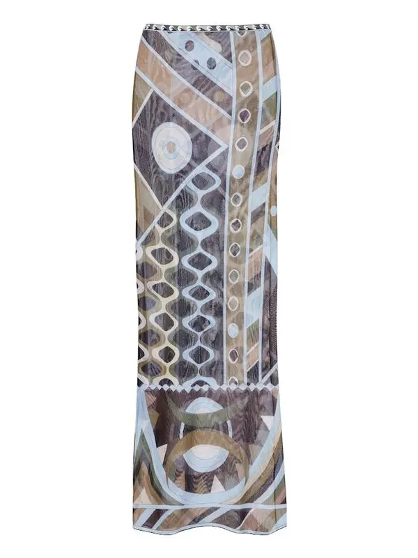 Emilio Pucci Vivara Tulle Maxi Skirt - Multicoloured