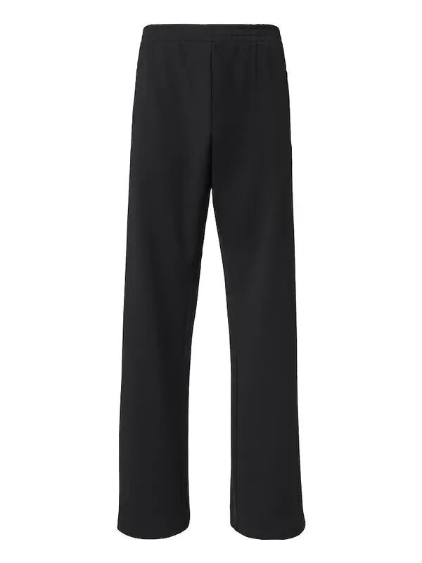 Gucci Cotton-blend Jersey Wide-leg Pants - Black