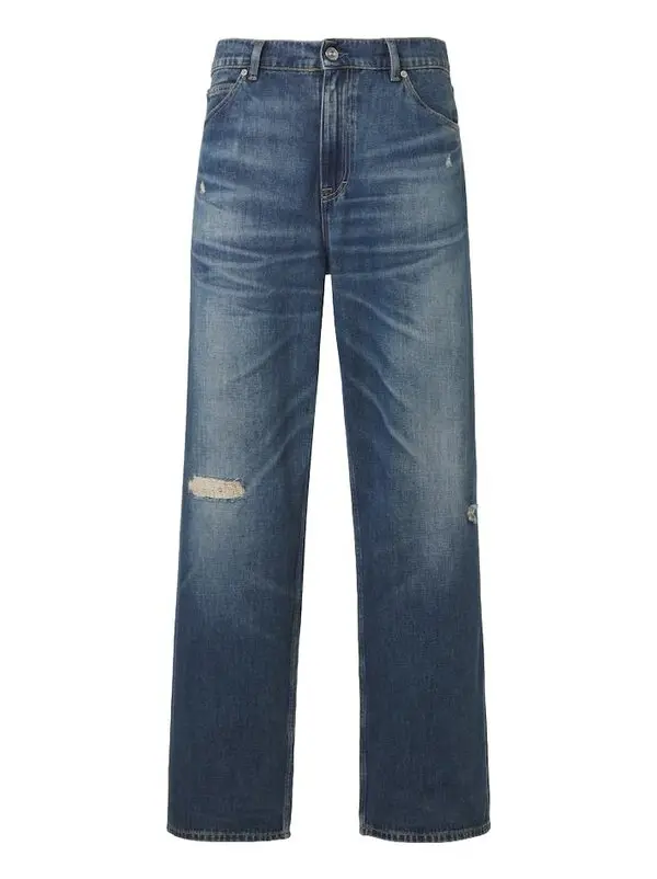 Our Legacy Vast Cut Distressed Wide-leg Jeans - Blue