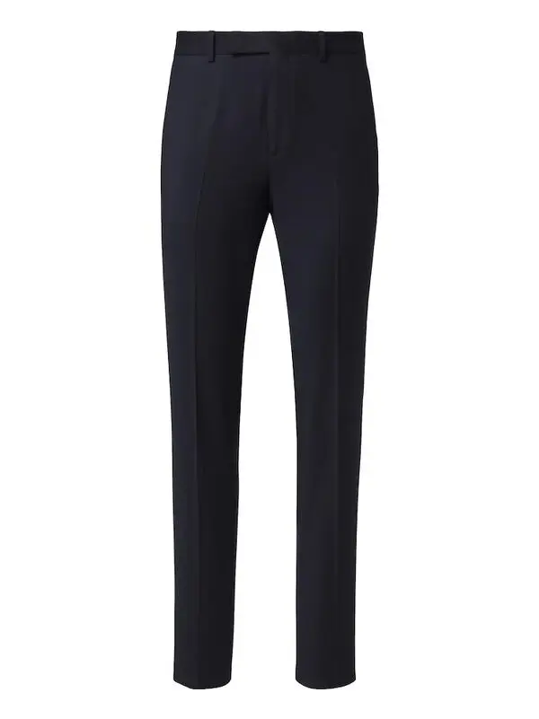 Zegna Wool Slim Pants - Blue