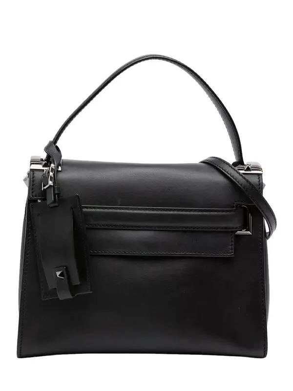 Valentino Garavani 2018-2026 Small Leather My Rockstud Frame Satchel - Black