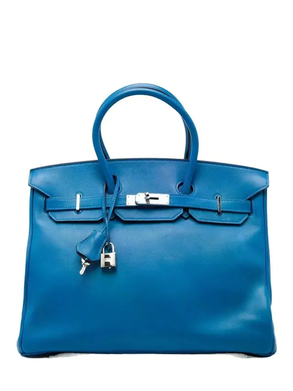 Hermès 35 Cm Birkin Retourne Handbag - Blue