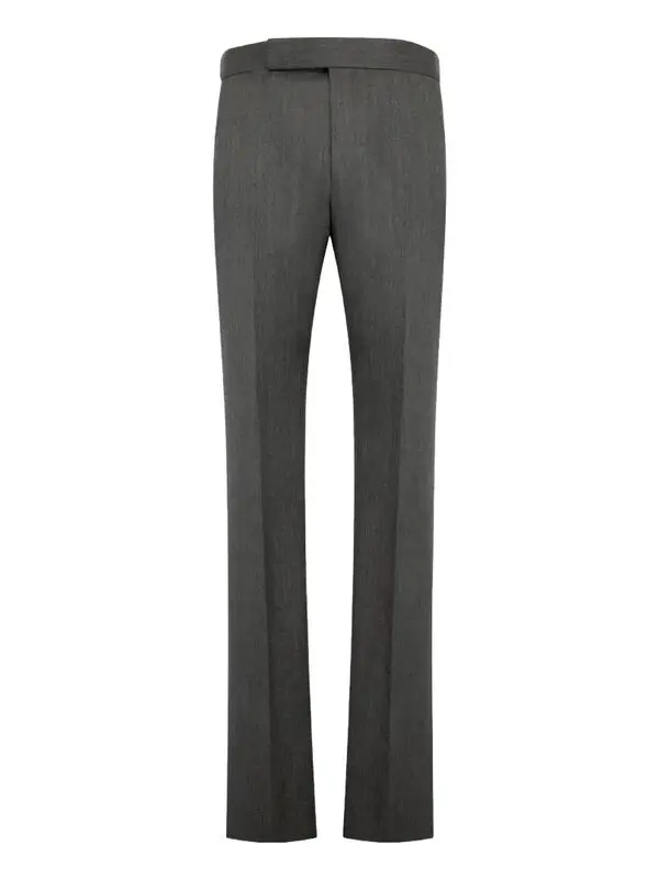 TOM FORD Mouliné Twill Trousers - Grey