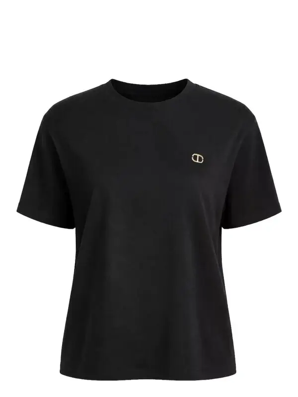 TWINSET Logo-plaque T-shirt - Black