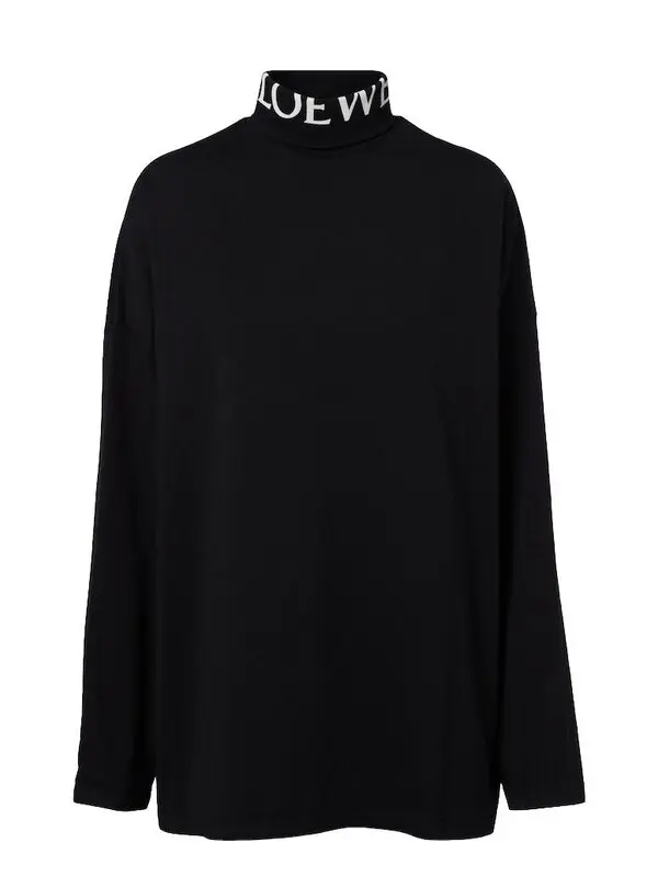 Loewe Logo Cotton Top - Black