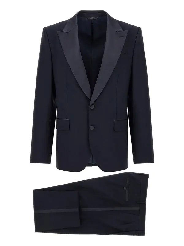 Dolce & Gabbana Sicilia Light' Tuxedo Dress - Blue