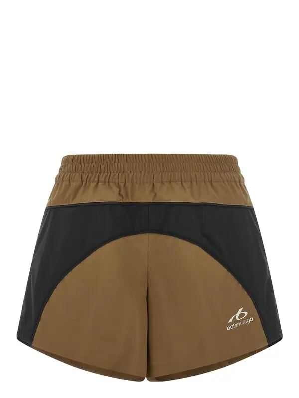 Balenciaga Techwear" Relaxed Fit Shorts - Brown