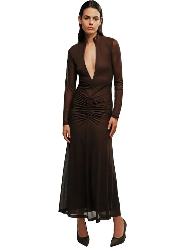 Bardot Verinka Maxi Dress - Dark Choco