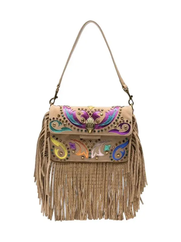 Kurt Geiger Shoulder Bag Fringe "oxford - Brown