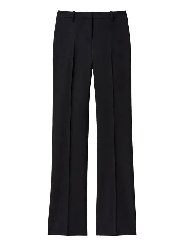 Lafayette 148 New York Responsible Stretch Wool Greene Straight Pant - Beet Melange