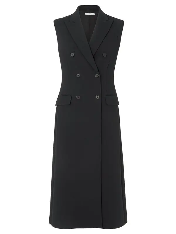 Fendi Sleeveless Double-breasted Coat Dress - Black