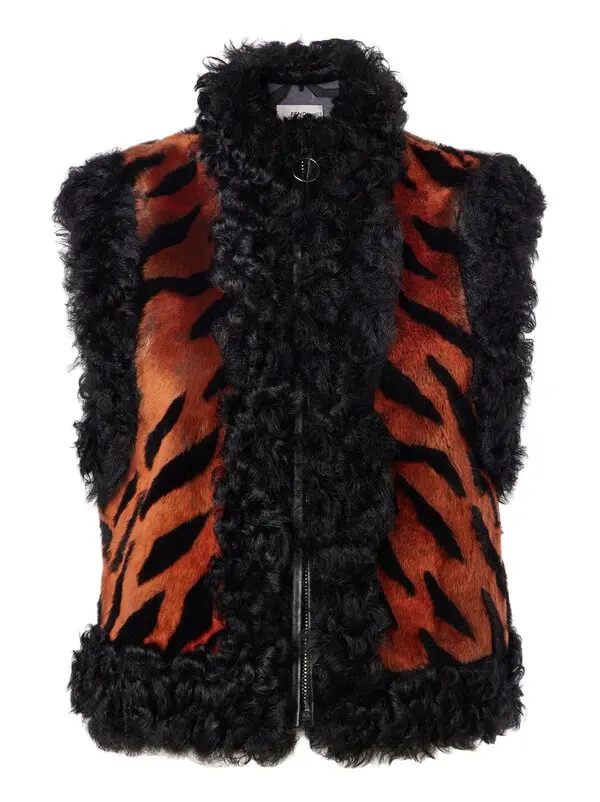 Fendi Fur And Leather Gilet - Black