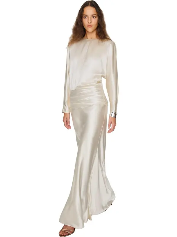 REFORMATION Esmee Silk Dress - Ivory