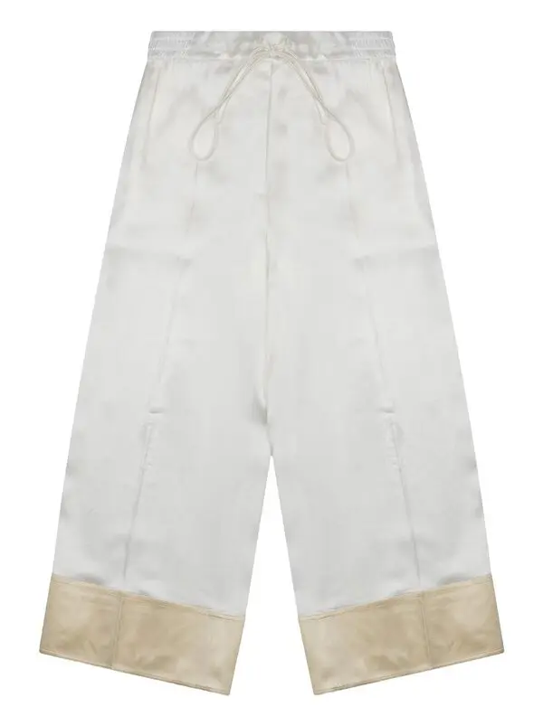 TOTEME Pantalone In Raso Con Coulisse - White