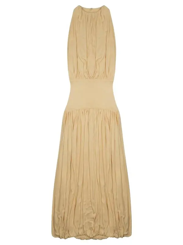 TOTEME Drapery Viscose Maxi Dress - Yellow