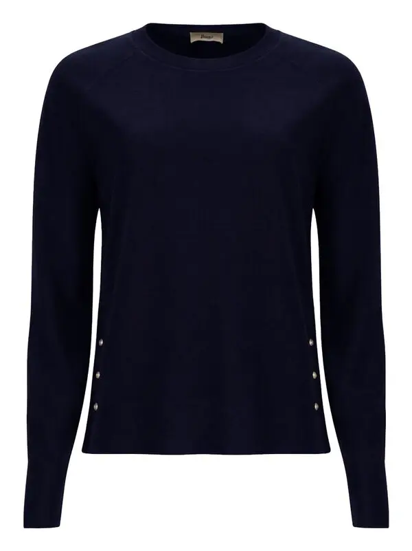 Herno Maglia Con Bottoni Laterali - Blue
