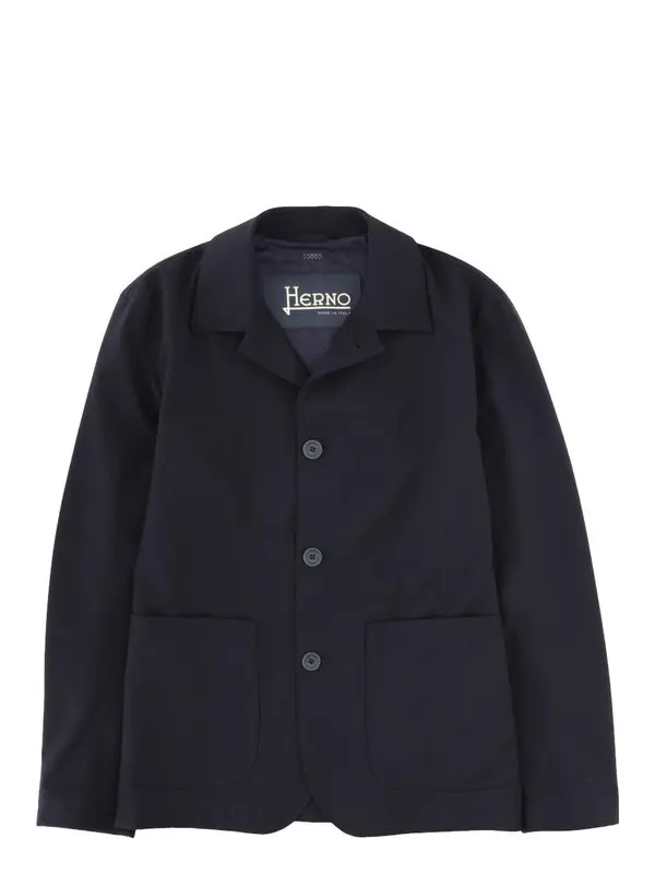 Herno Wool Blend Blazer - Blue