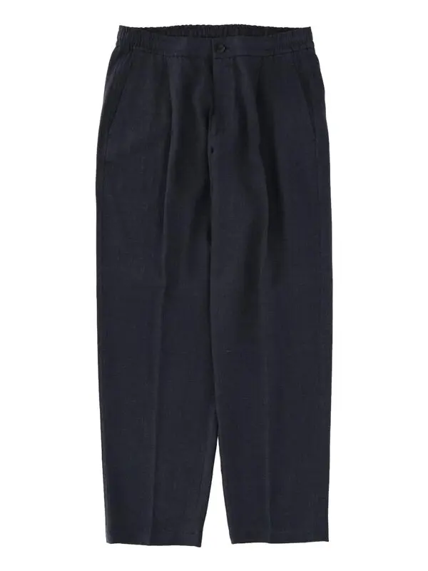 Herno Linen And Viscose Blend Trousers - Blue