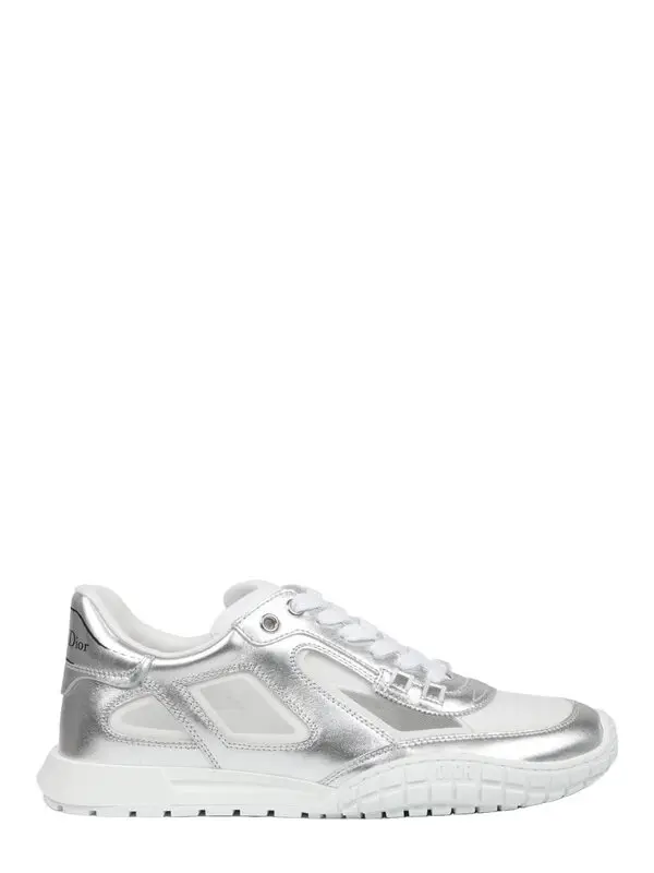 Dior Leather Logo Sneakers - Silver