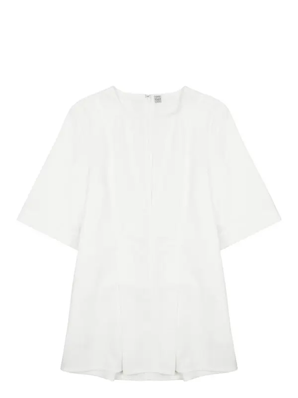 TOTEME Pleated V-neck Blouse - White