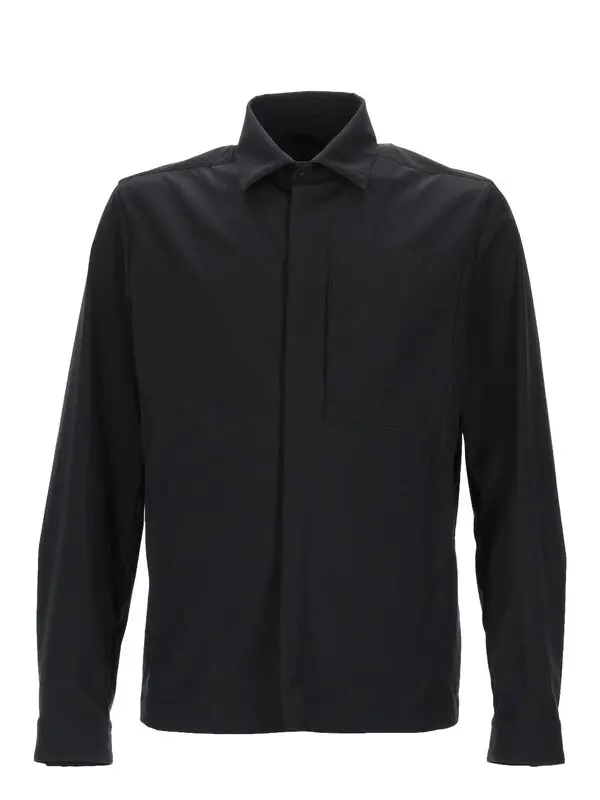Herno Overshirt In Misto Lana - Black