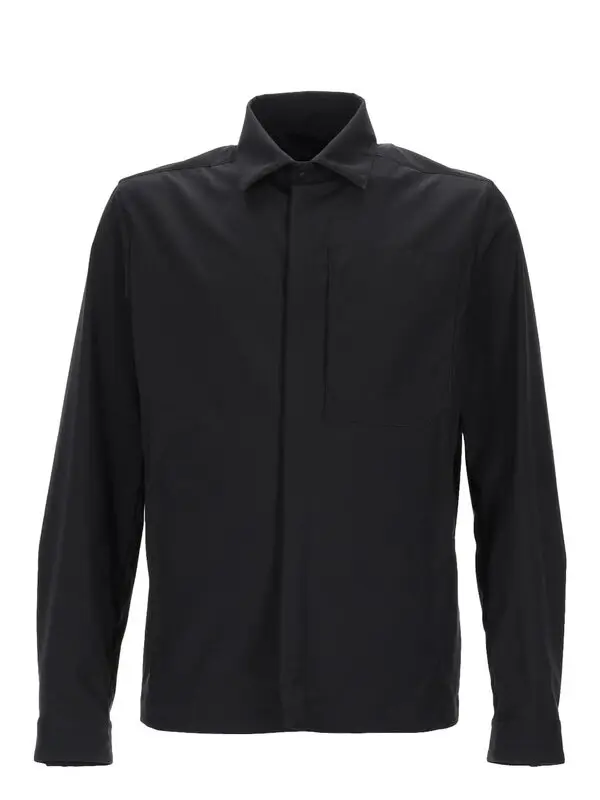 Herno Overshirt In Misto Lana - Black