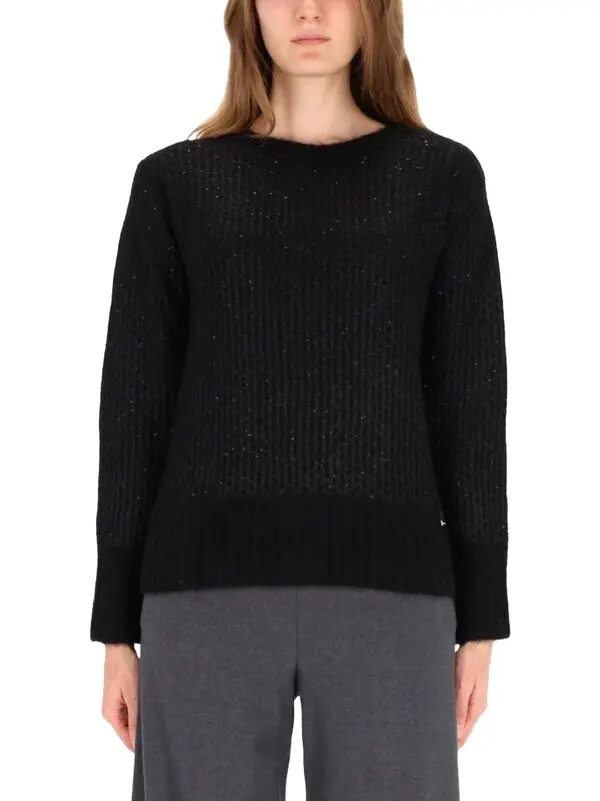 Herno Sequin Effect Knit Pullover - Black