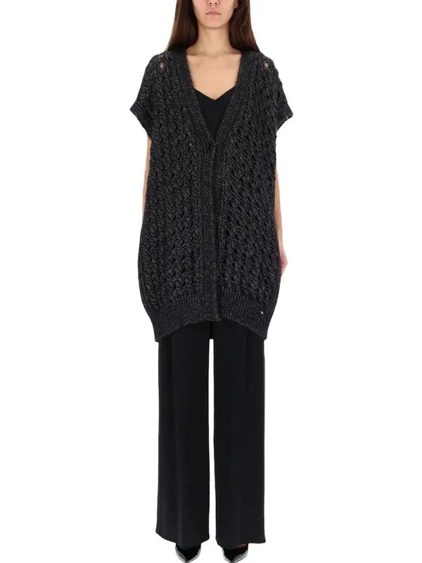 Herno Vest With Perforated Workmanship - Black
