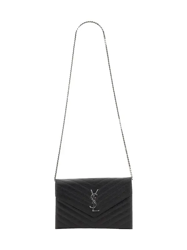 Saint Laurent Cassandre Chain Pouch - Black