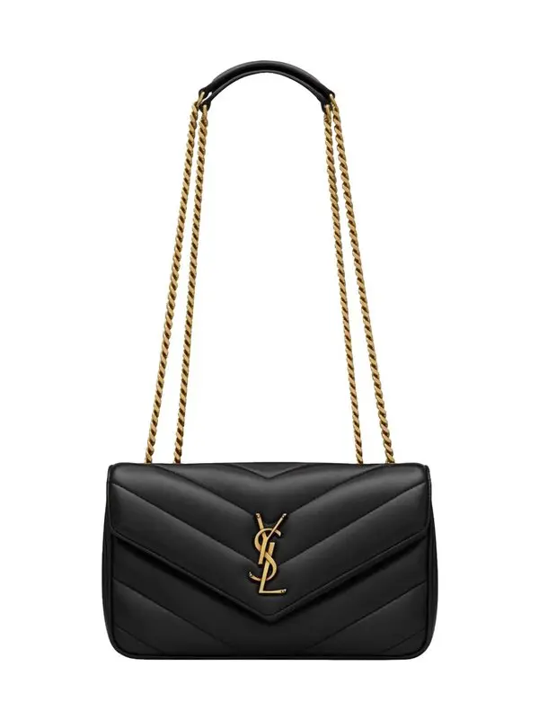 Saint Laurent Loulou Small Leather Bag - Black