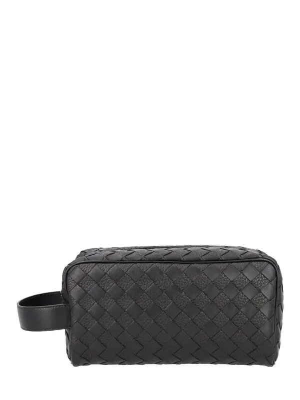 Bottega Veneta Clutch Bag With Woven Pattern - Black