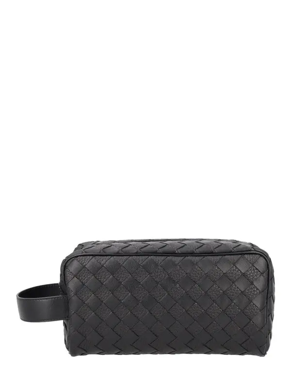 Bottega Veneta Woven Leather Clutch Bag - Black