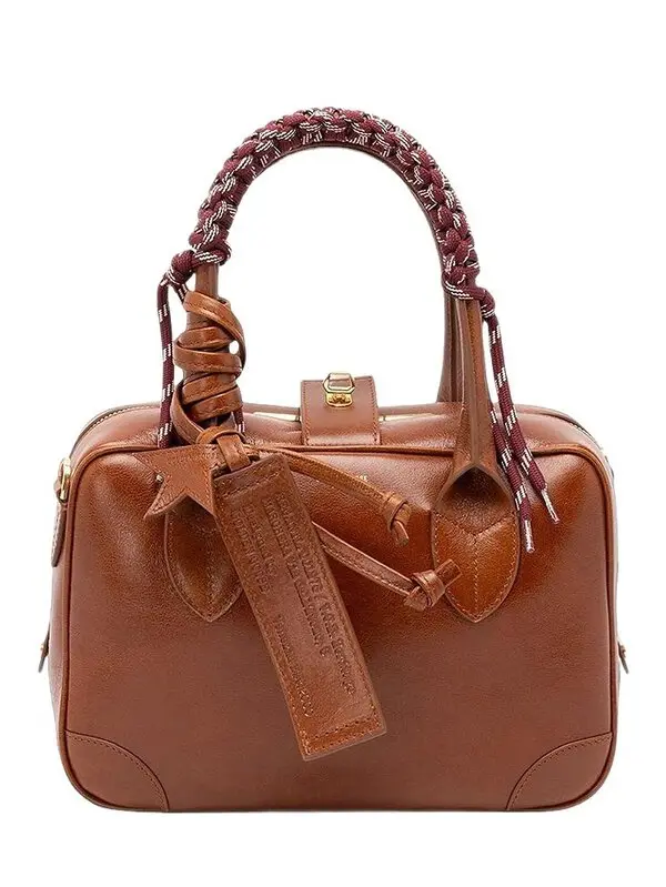 GOLDEN GOOSE Life Bag With Shoulder Strap And Cord Detail - Brown