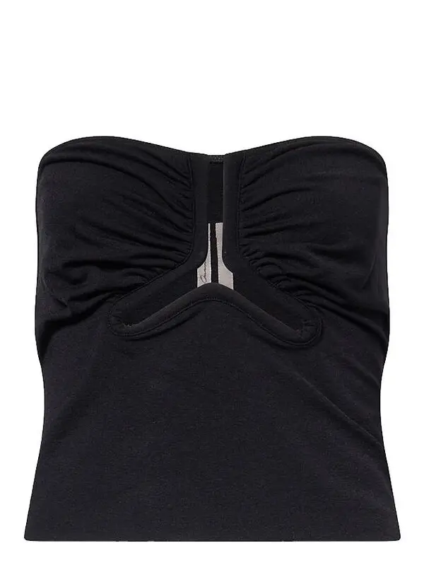 Rick Owens Alannah Cut-out Jersey Bustier Top - Black