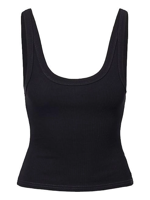 Dissh Phoebe Scoop-neck Cotton-blend Tank Top - Black