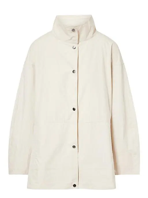 Dissh Maris Funnel-neck Cotton-blend Jacket - Oyster