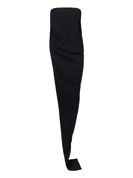 Rick Owens Lido Asymmetric Woven Top - Black