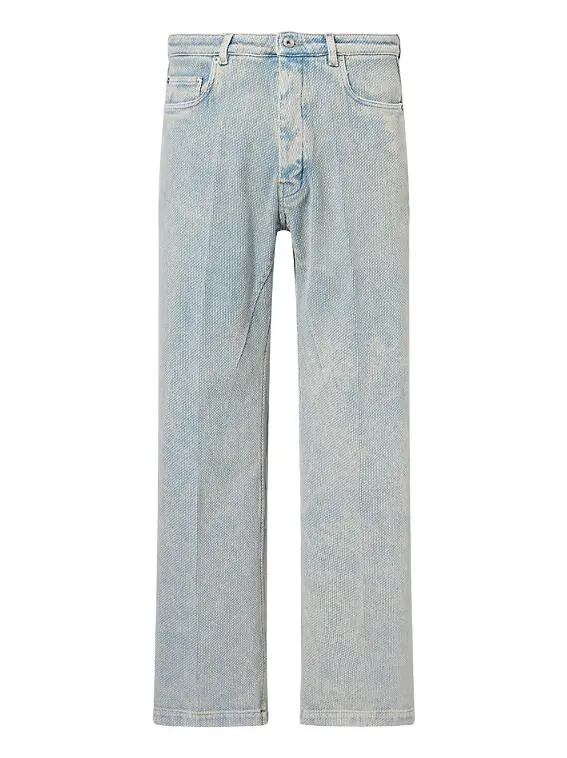 Rick Owens Geth Wide-leg Denim Jeans - Indigo